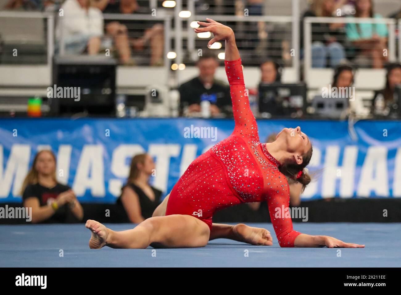 Fort Worth, Texas, USA. 18th Apr, 2024. University of UTAH gymnast ...