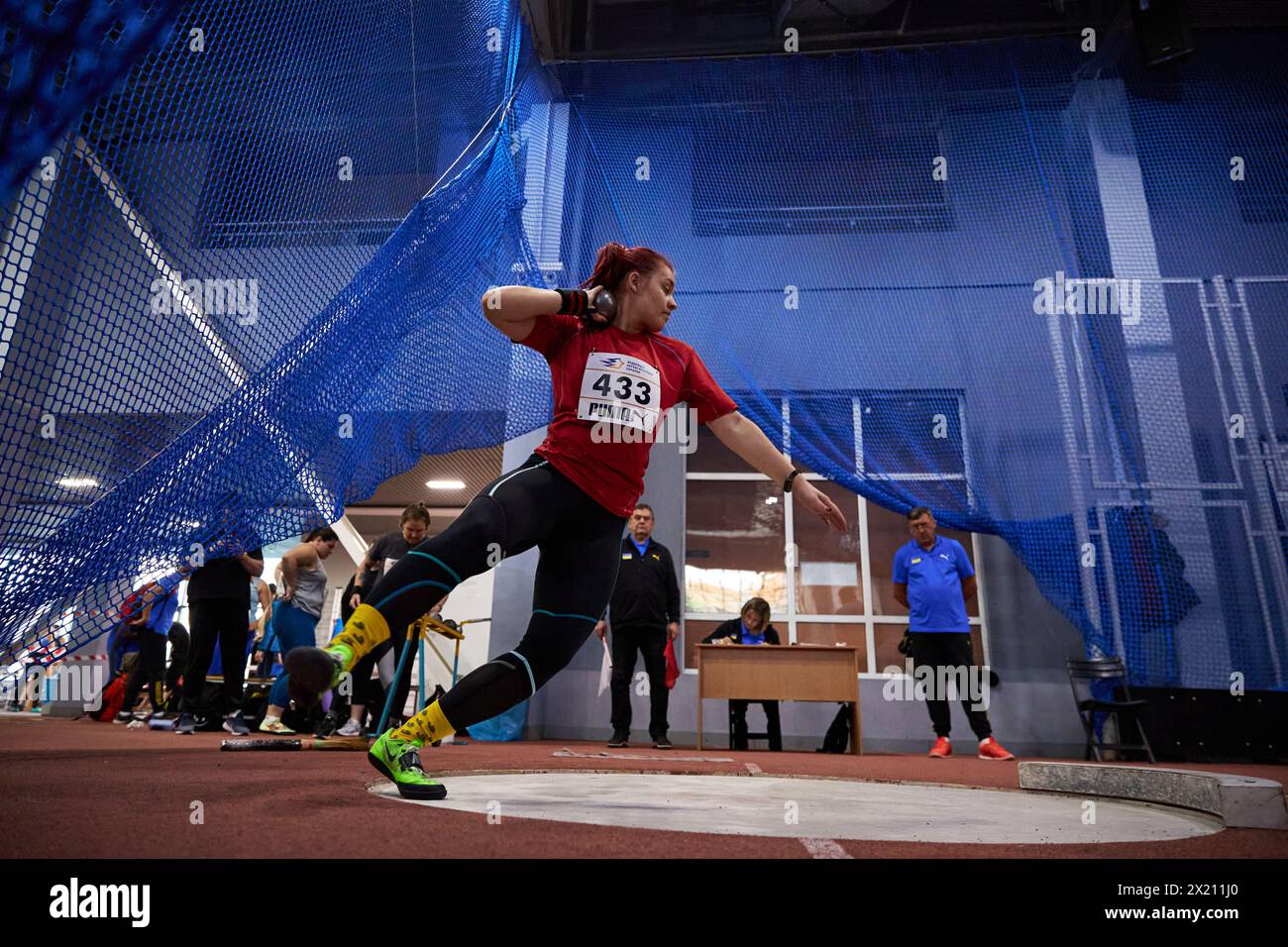 Professional putter putting a 4 kg shot at All-Ukrainian Indoor ...
