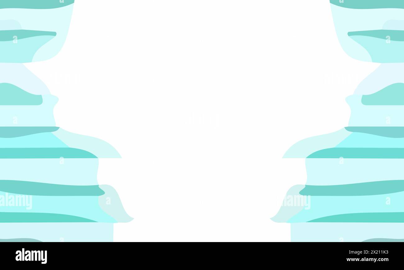 Aesthetic abstract art with a combination of shapes and aqua colors ...