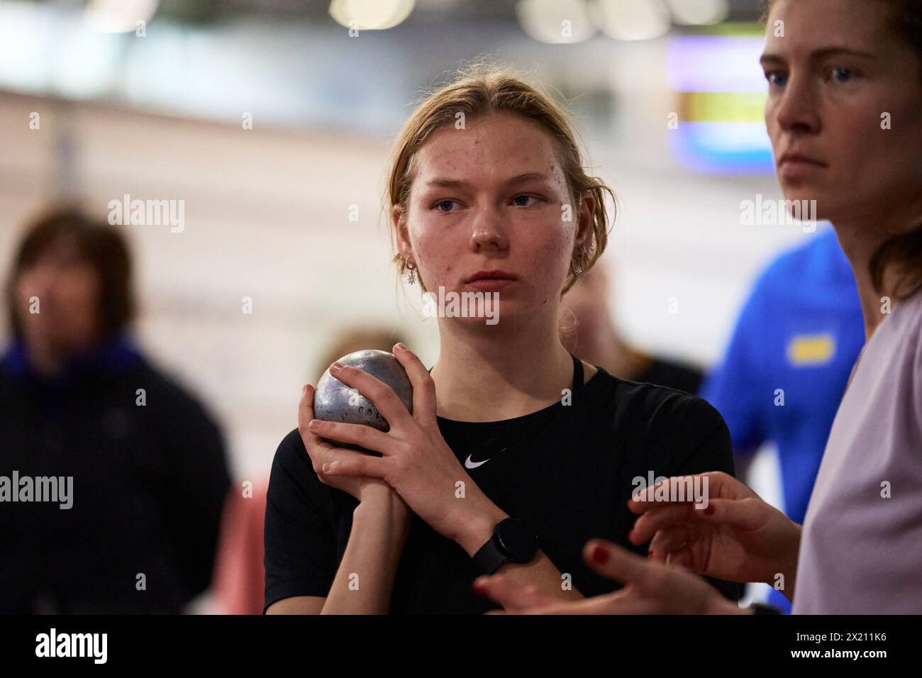 Ukrainian shot putter. Pentathlon Shot Put competition at Championship ...