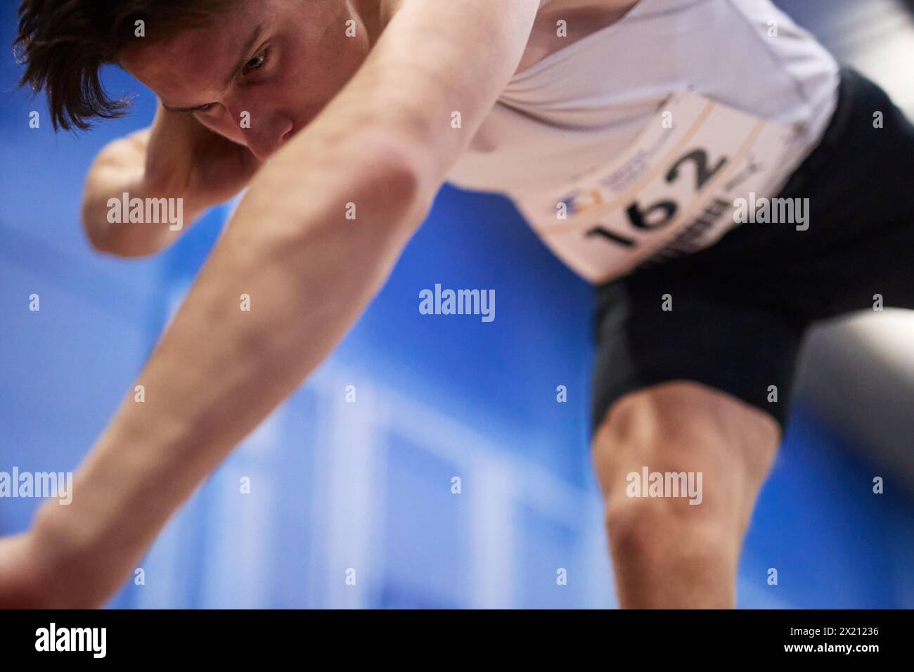 Heptathlon Shot Put competition. Ukrainian athlete Stanislav Komov ...