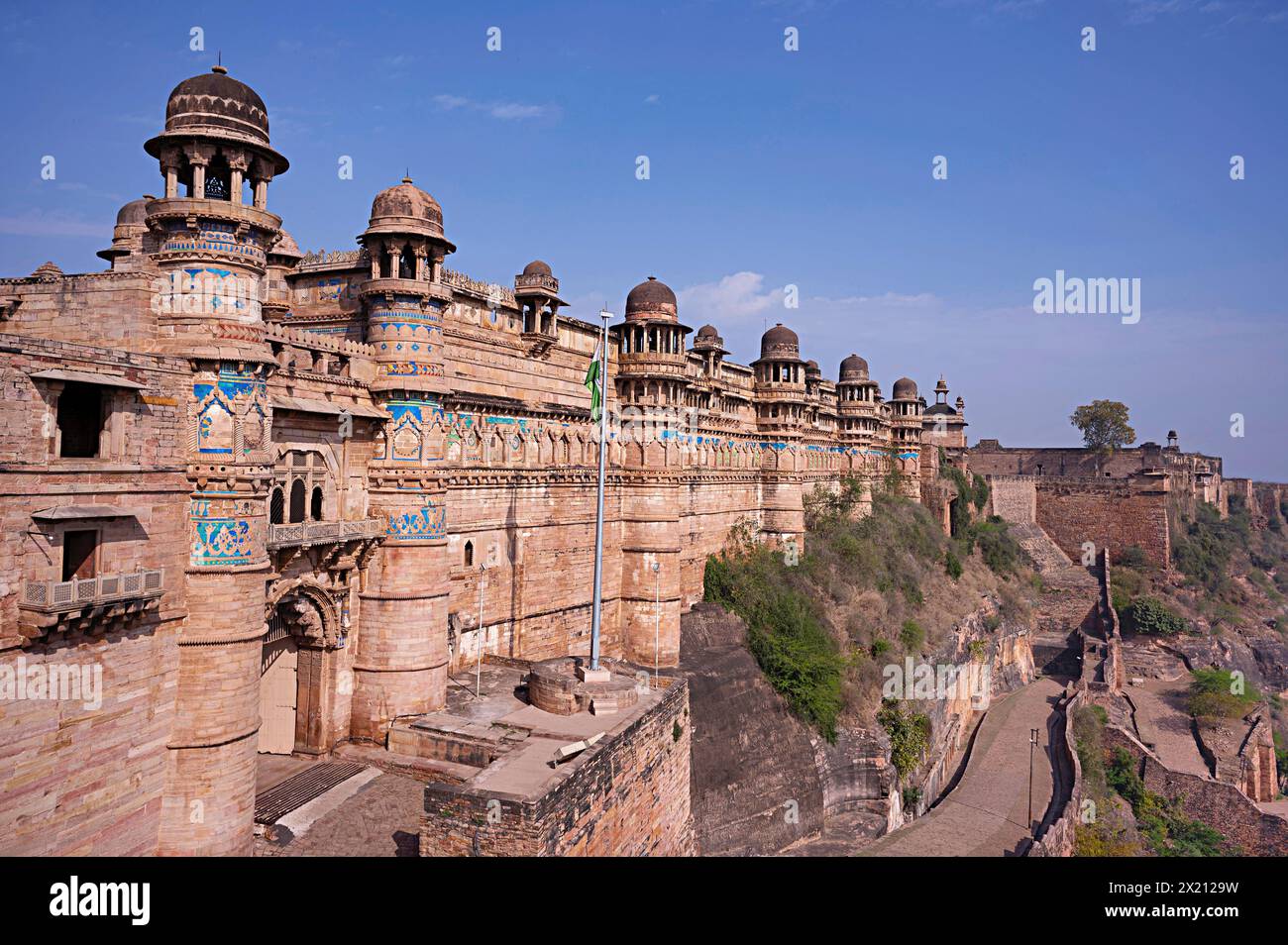 Exteriors, Man Mandir Palace, Fort complex, Gwalior, Madhya Pradesh ...