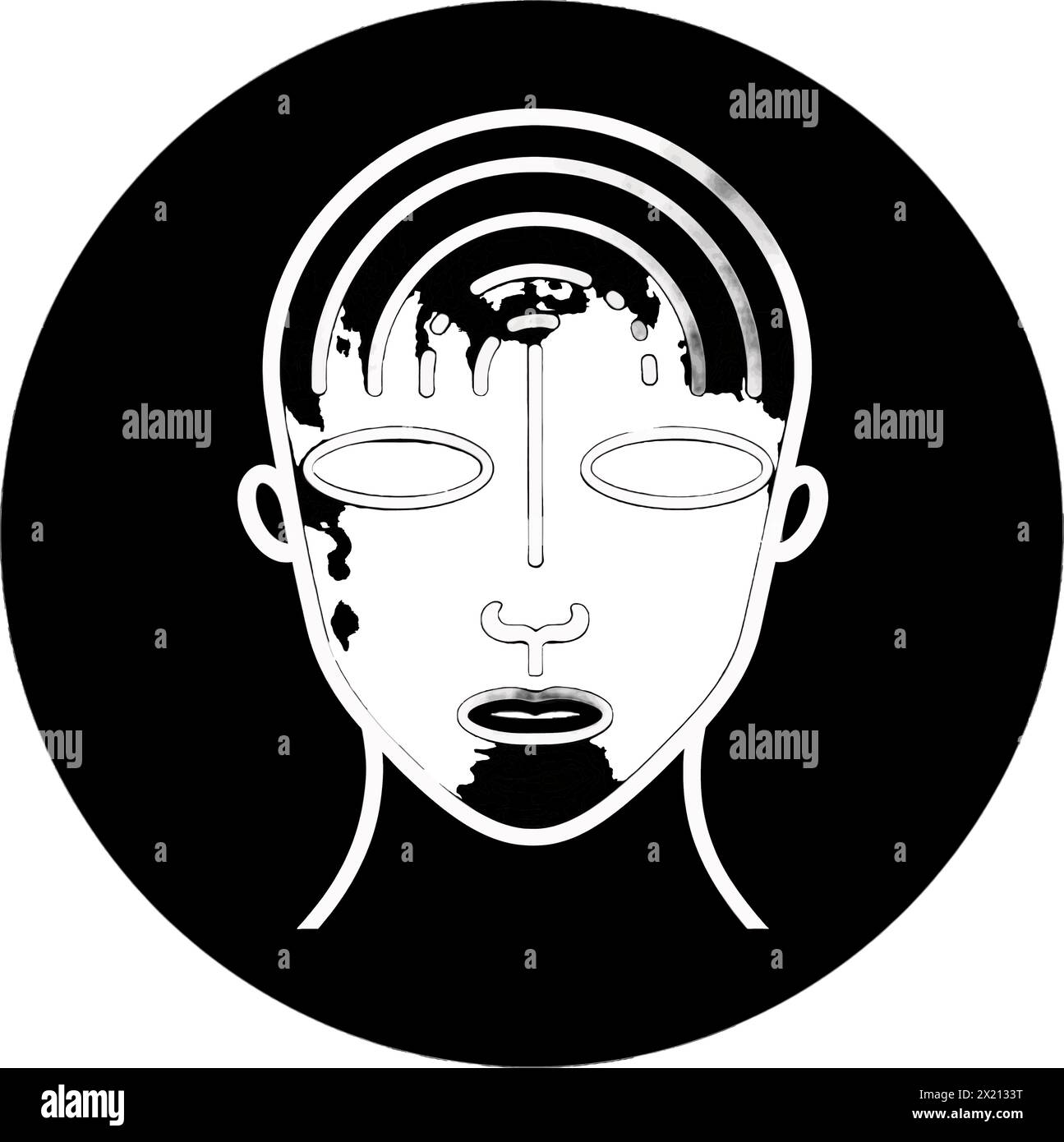 Face profile shadow Stock Vector Images - Alamy