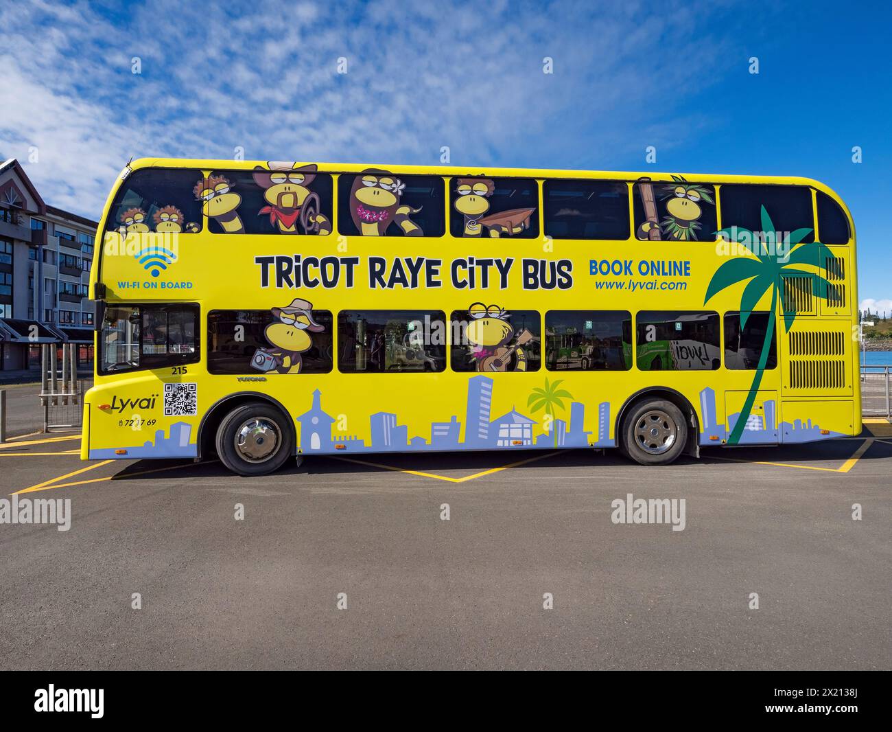 South Pacific Cruise / A Noumea Lyvai sightseeing bus waits for Cruise ...
