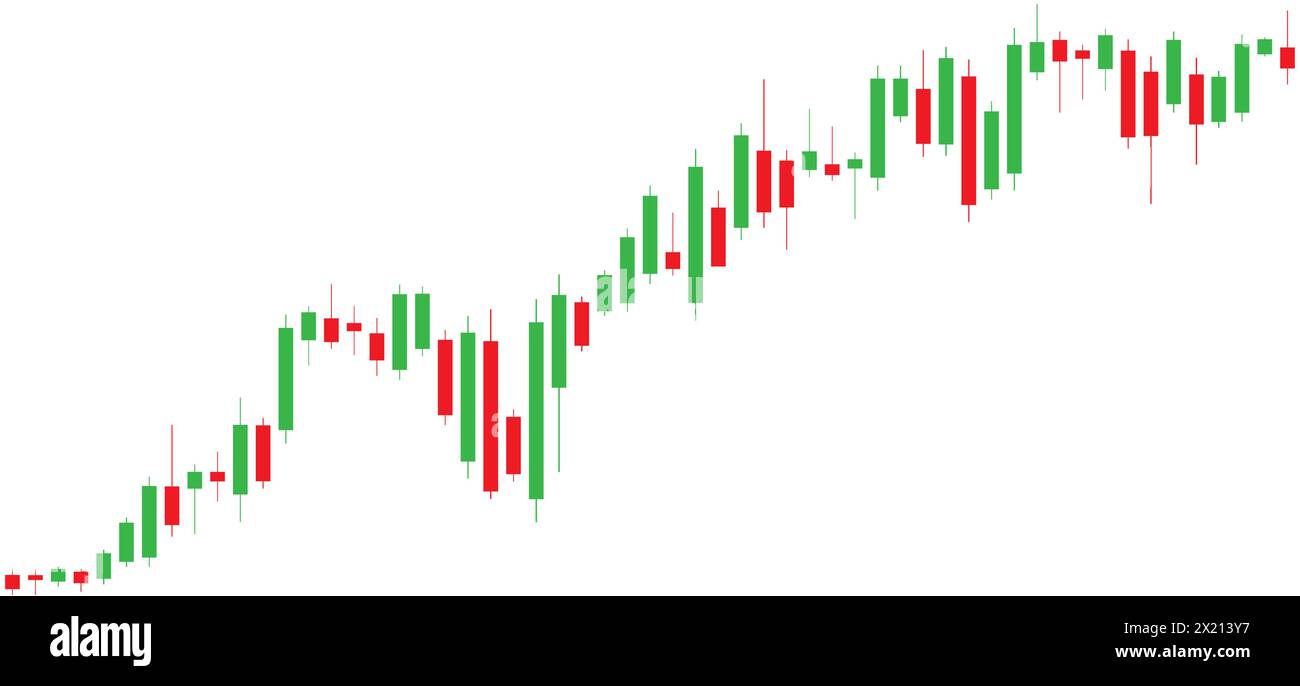 Stock market investment trading chart on a white background. Stock ...