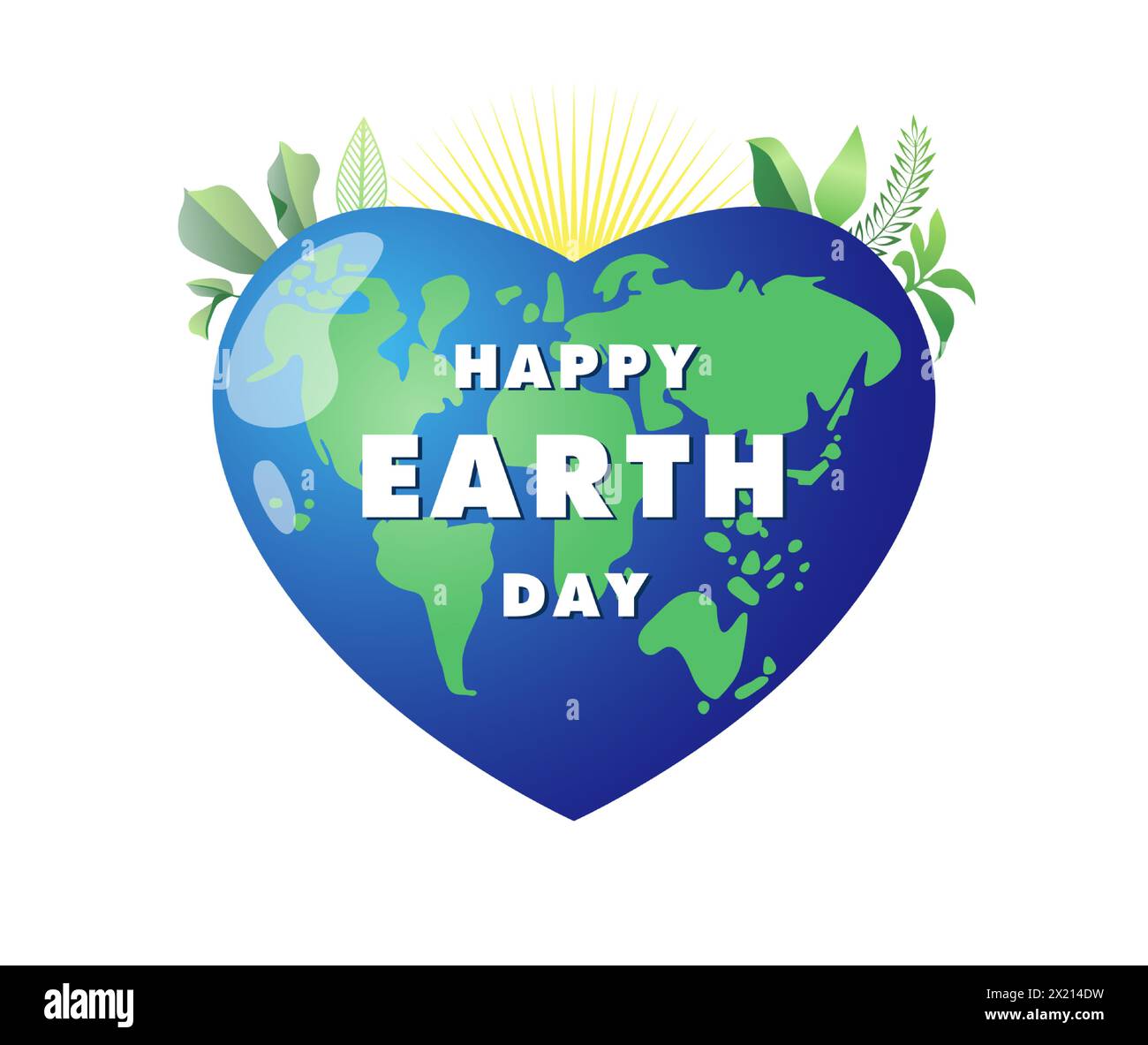 Happy Earth Day creative greeting card. Social network timeline post ...