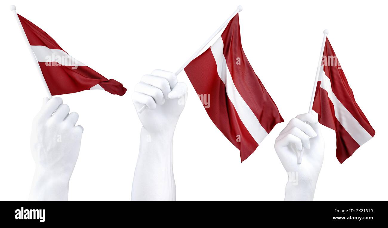 Flag latvia transparent background 3d Cut Out Stock Images & Pictures - Alamy