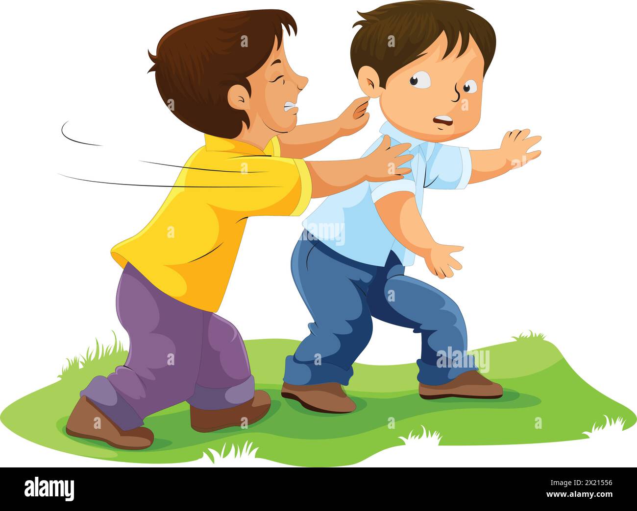 Boy pushing another child vector illustration Stock Vector Image & Art ... Boy pushing another child vector illustration Stock Vector Image & Art ...
