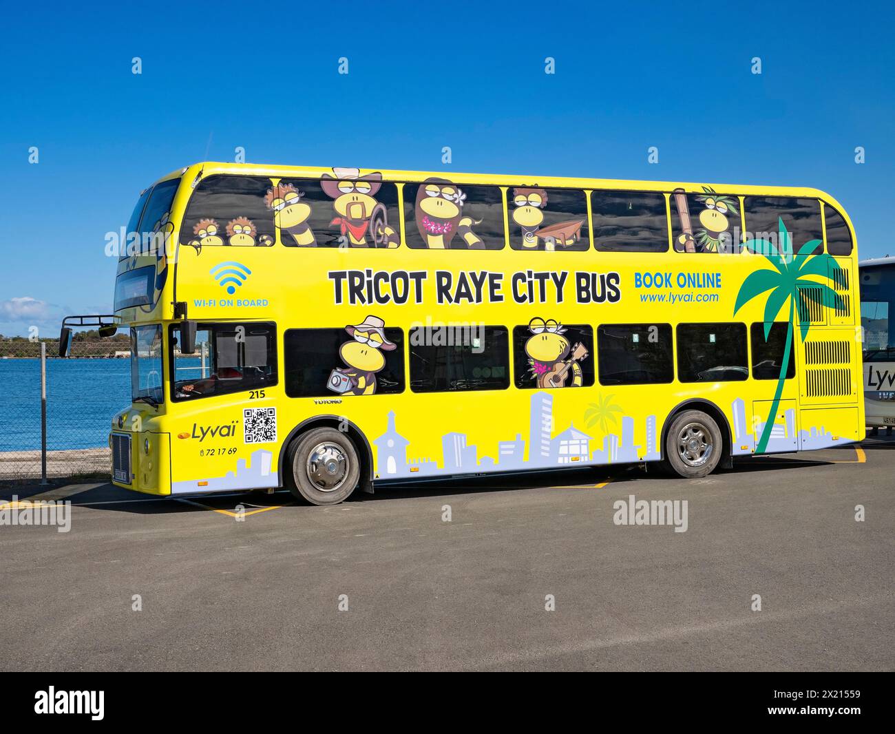 South Pacific Cruise / A Noumea Lyvai sightseeing bus waits for Cruise ...