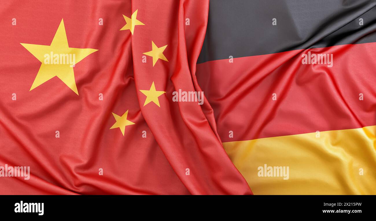 Flags of China and Germany. 3D Rendering Stock Photo - Alamy