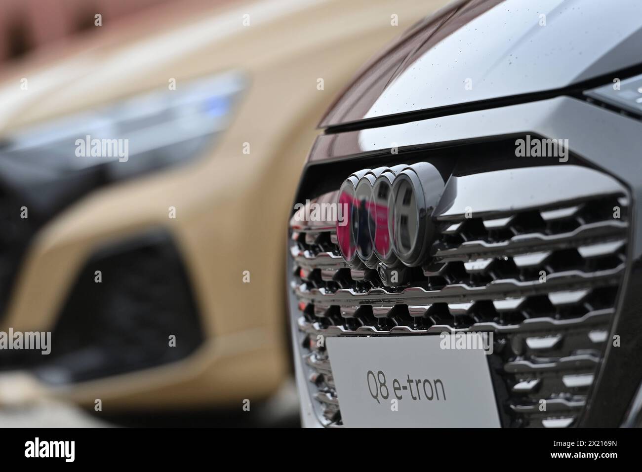 Audi Ringe,Audi Frontpartie Q8 e-tron. Ludwig Erhard Gipfel 2024 auf ...