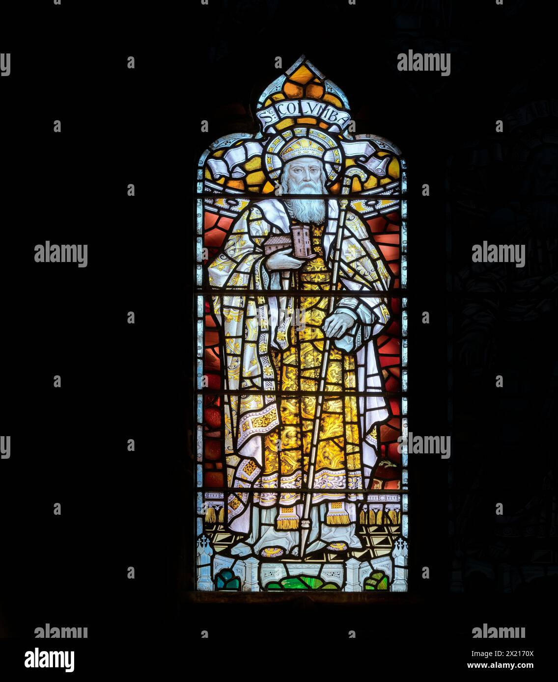 St Columba irish missionary to Scotland Stock Photo - Alamy