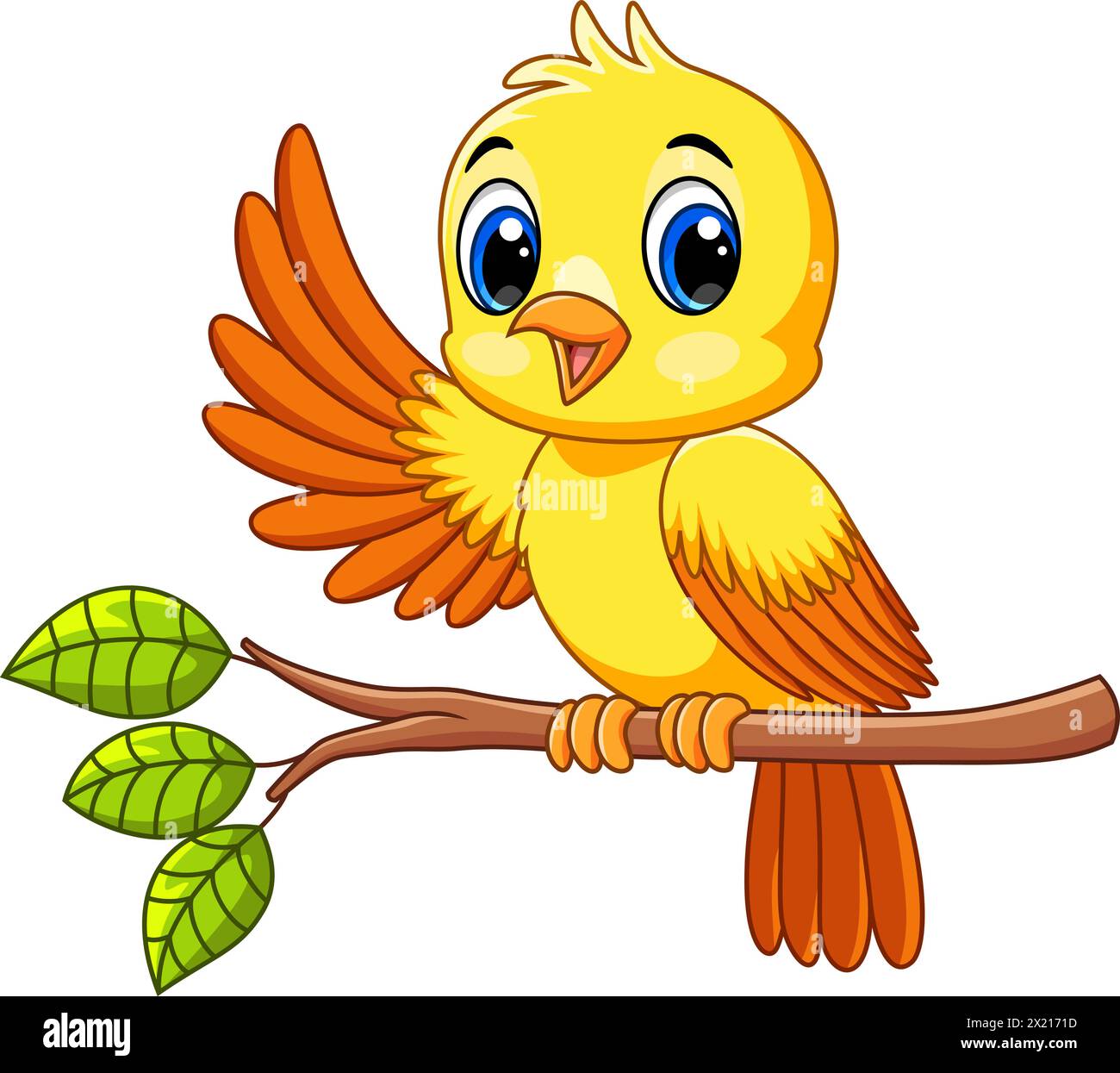 Branch and bird Stock Vector Images - Alamy