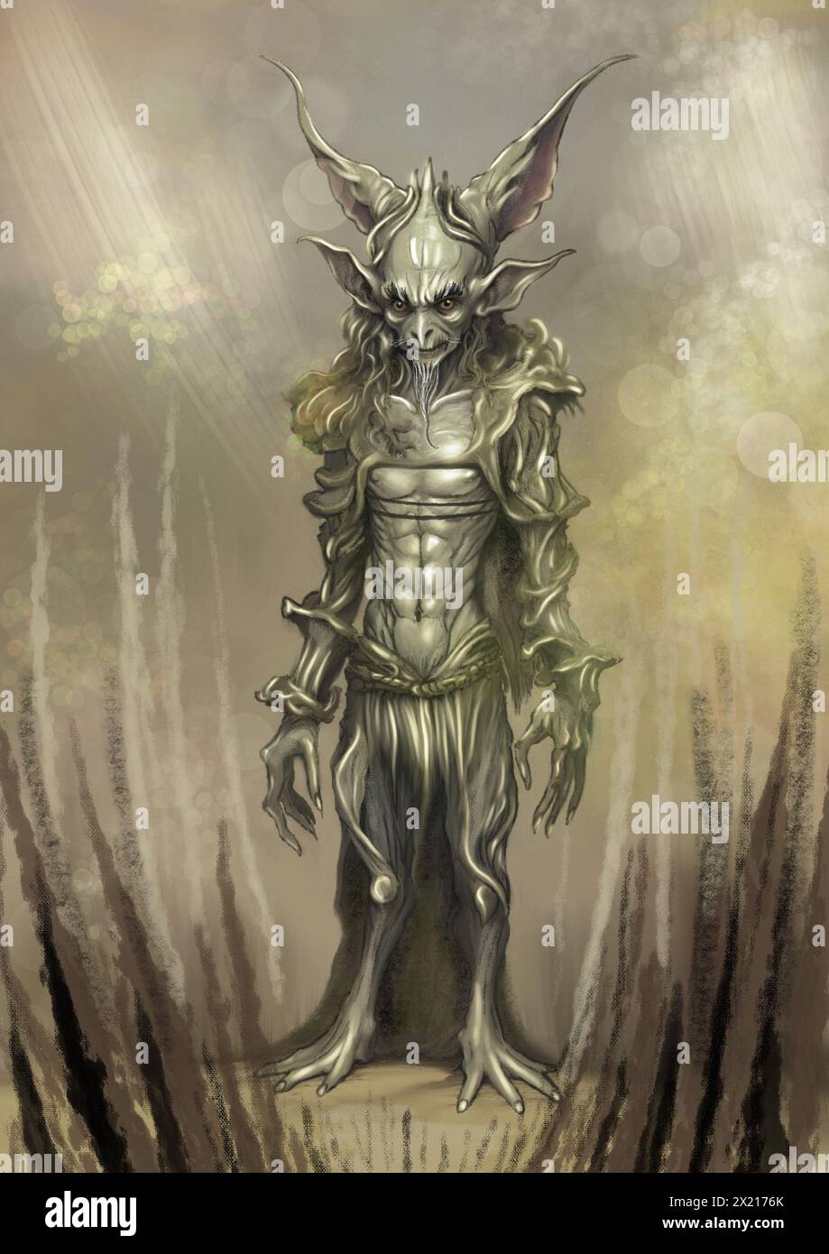 weird goblin illustration Stock Photo - Alamy