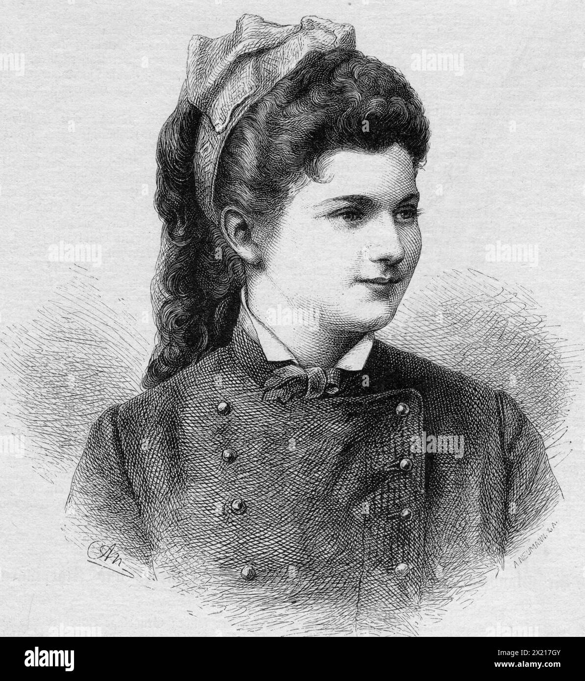 Actress stage engraving Black and White Stock Photos & Images - Alamy