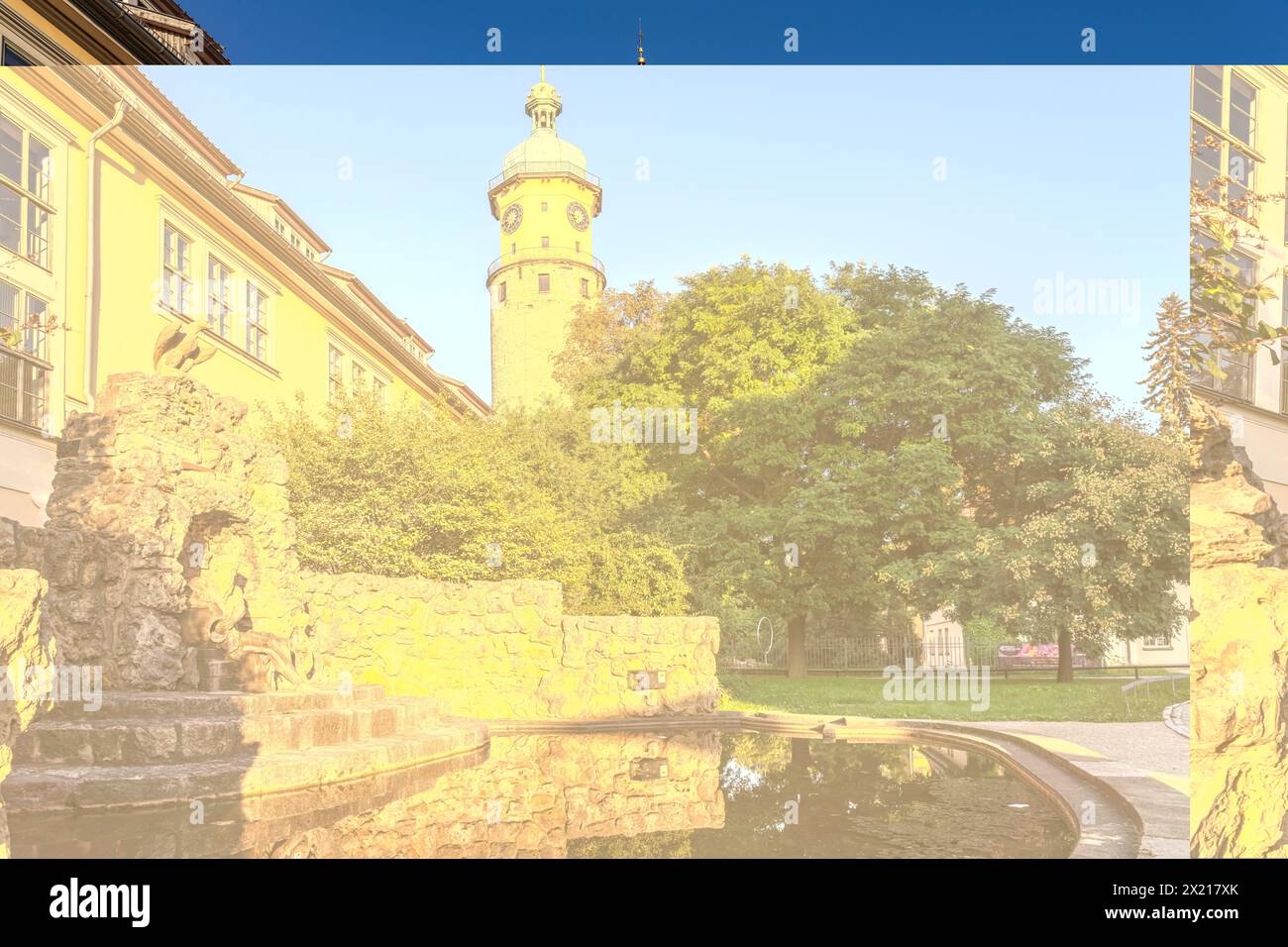 Neptune's Grotto and Neideck Tower in Arnstadt, Thuringia, Germany ...