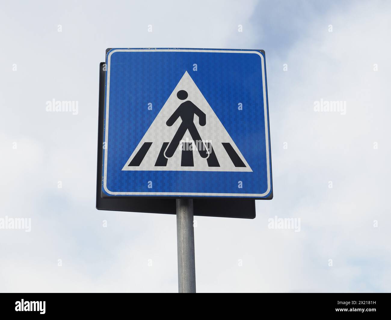 Warning signs, Italian zebra crossing traffic sign Stock Photo - Alamy