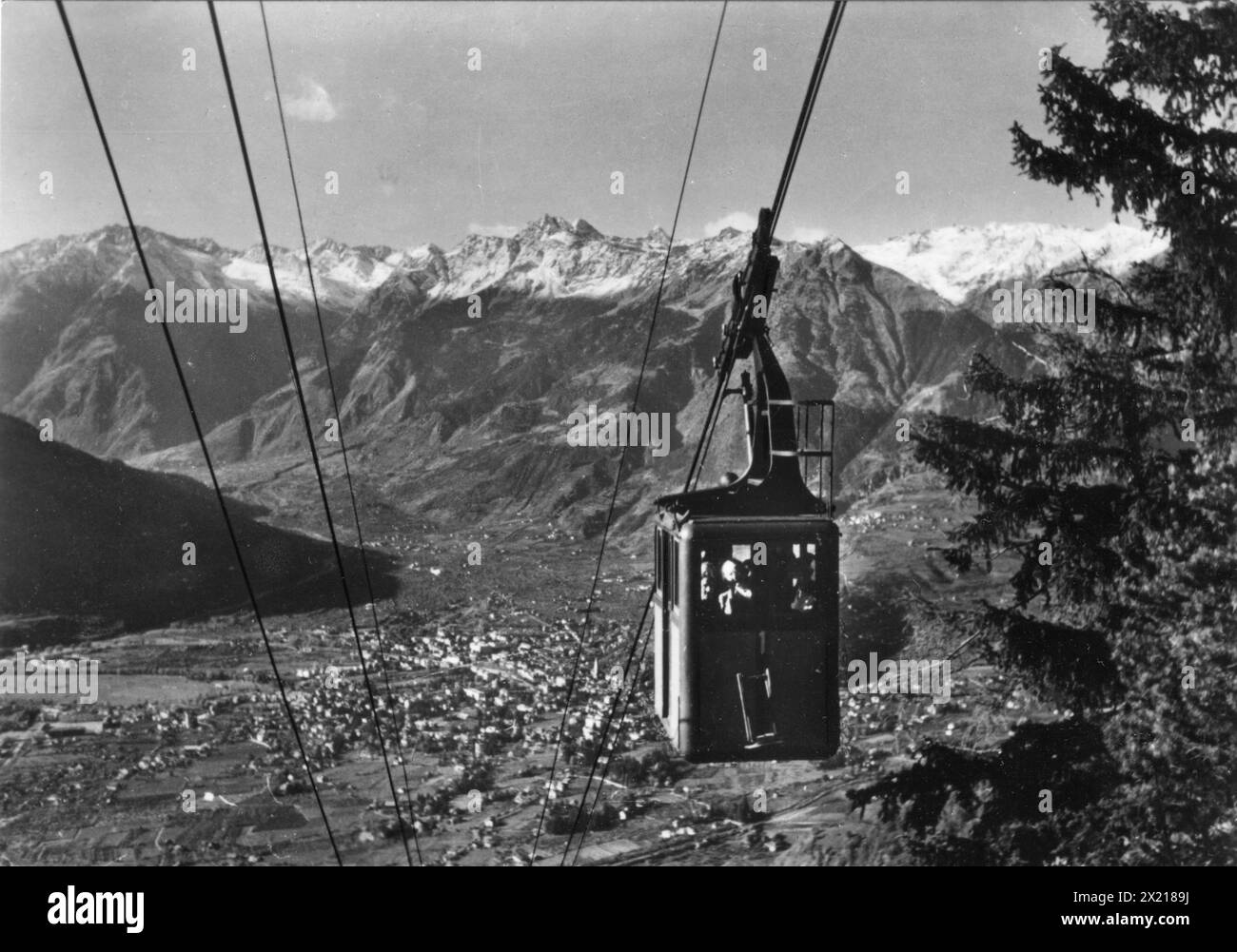 transport, cable railway of Merano after Hafling, picture postcard ...