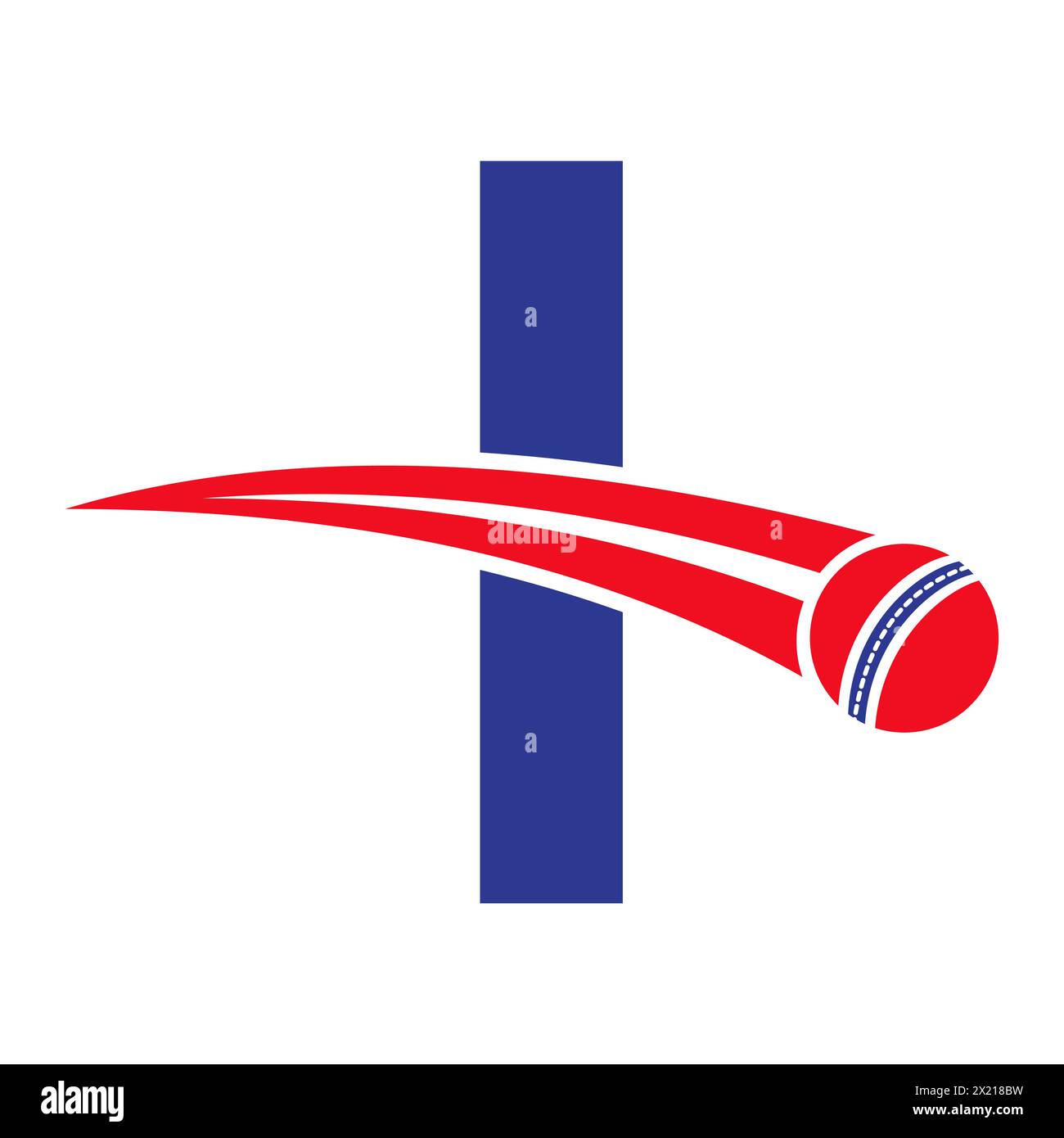Cricket Logo On Letter I Concept With Moving Cricket Ball Symbol ...