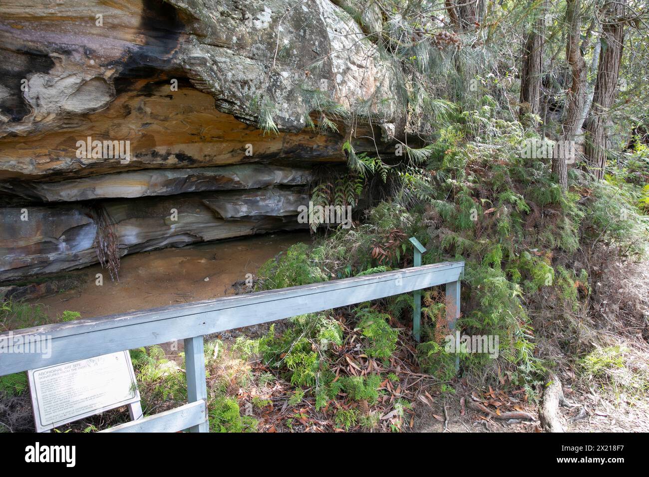Red Hands cave site, aboriginal art work from some 30000 years ago ...
