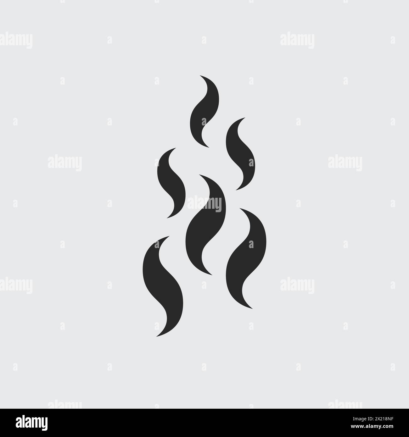 Aromas Smells or hot steam vector icon. stink or cooking steam symbol ...