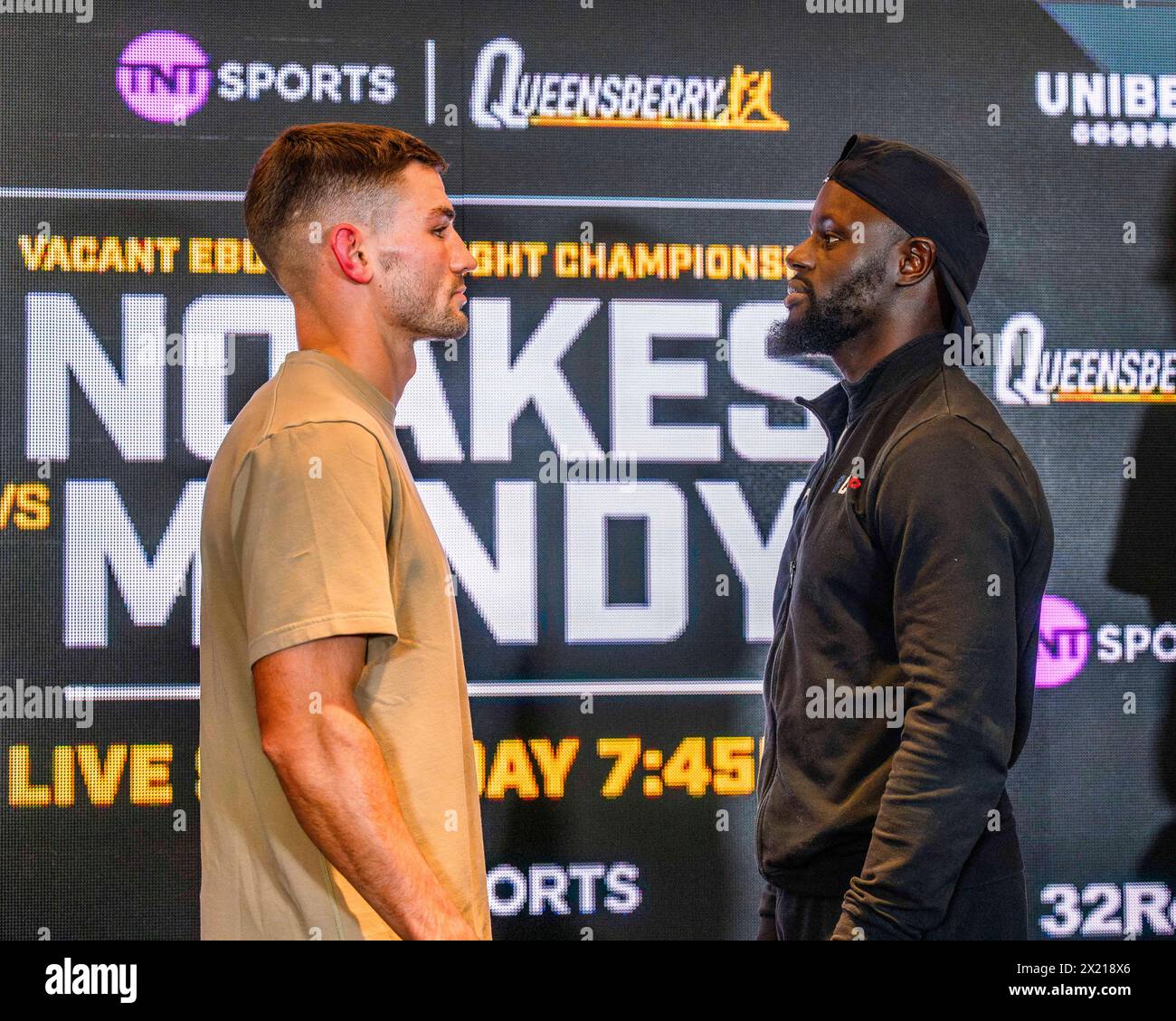 London United Kingdom 18 Apr 2024 Sam Noakes Left And Yvan Mendy Right During