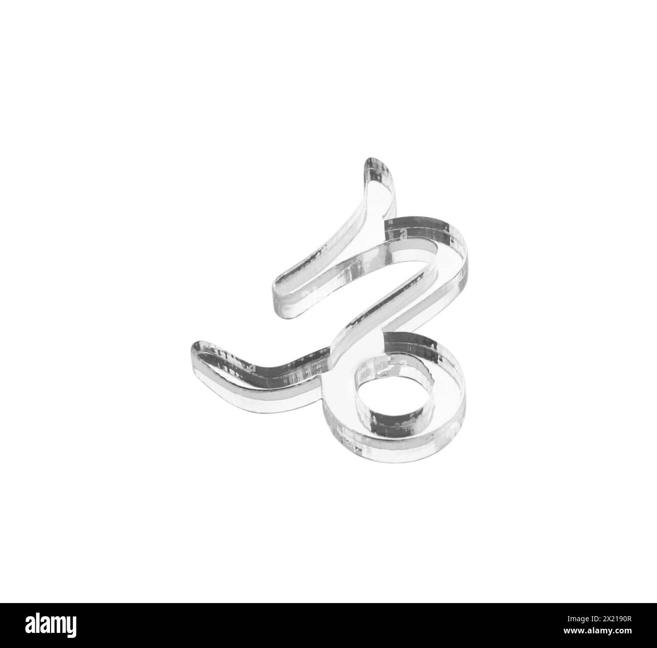 Zodiac sign. Silver Capricorn symbol isolated on white Stock Photo - Alamy