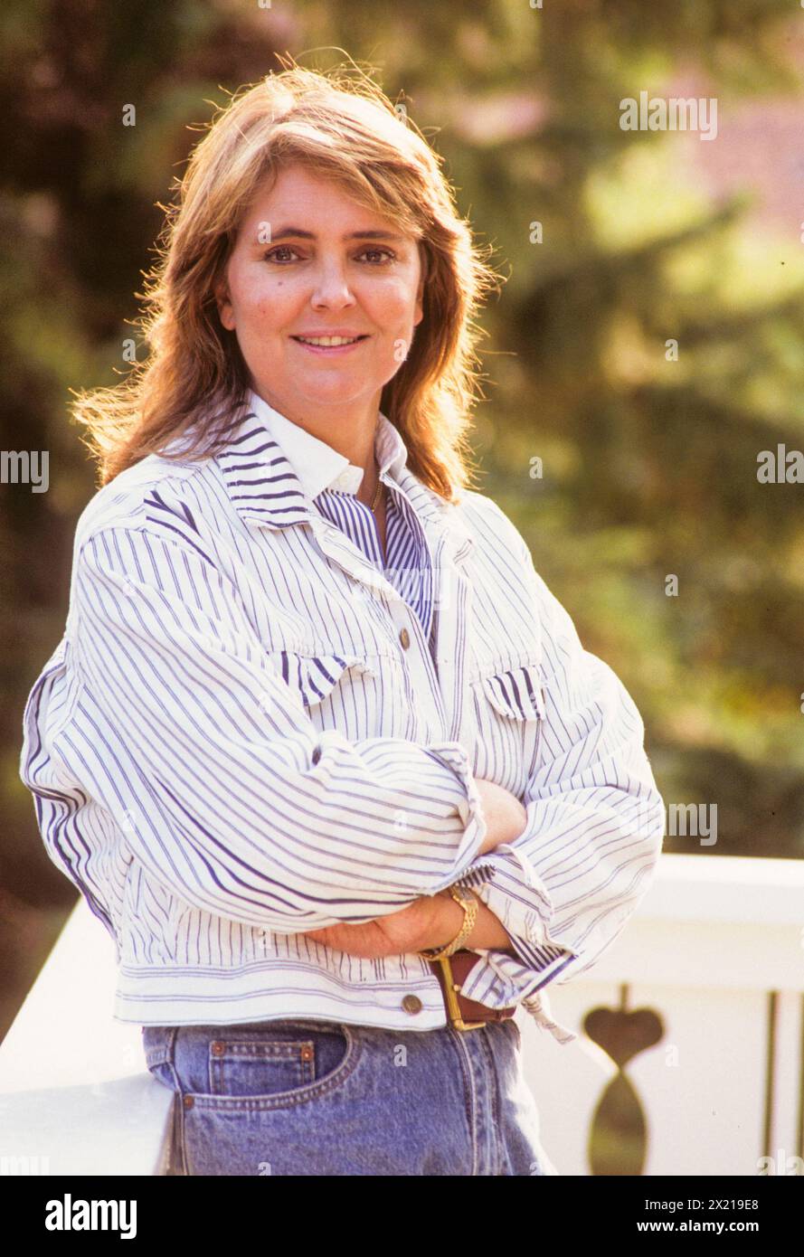 MARIA SCHERER Swedish author and TV personality 1993 Stock Photo - Alamy