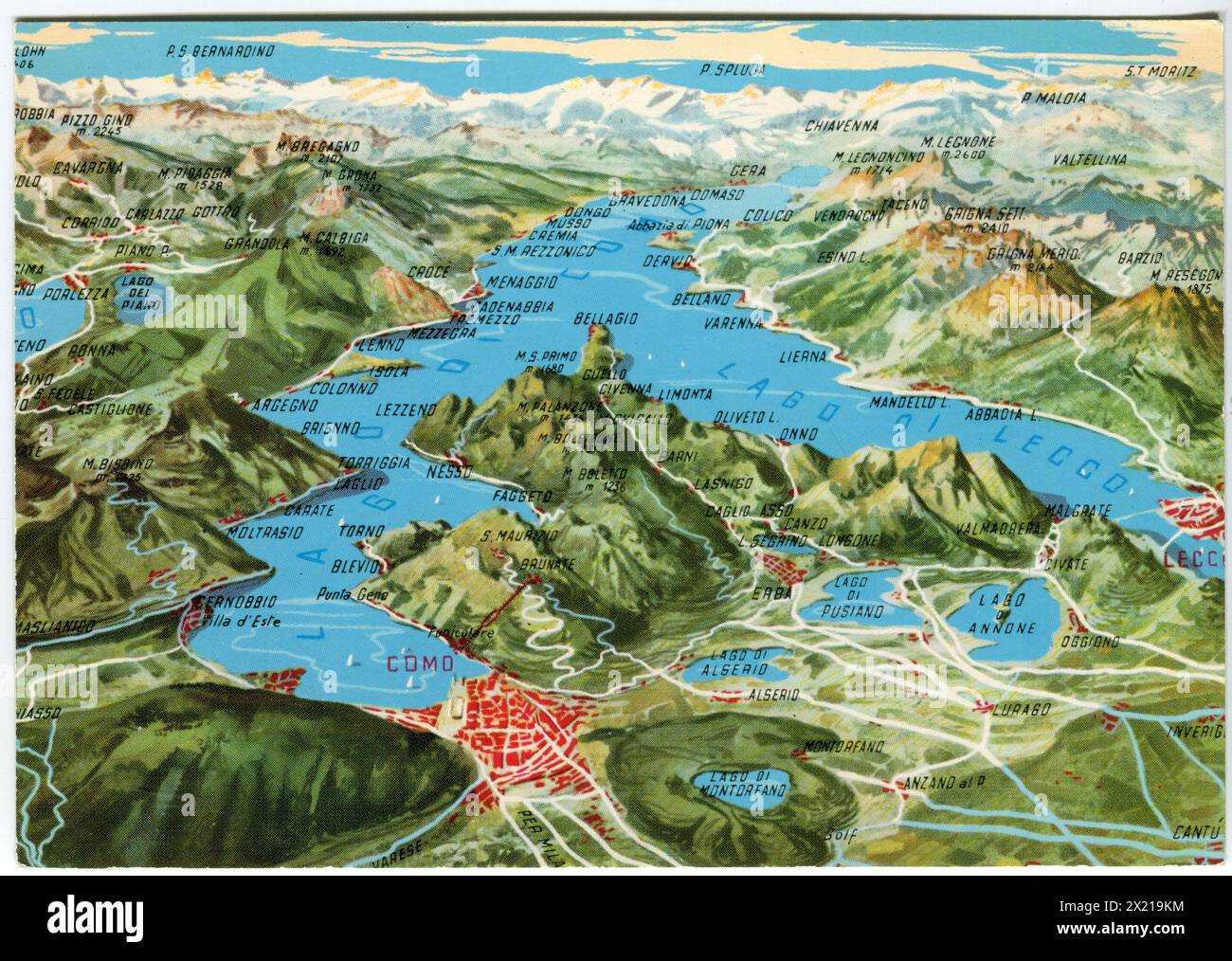 italy map in europe lake como