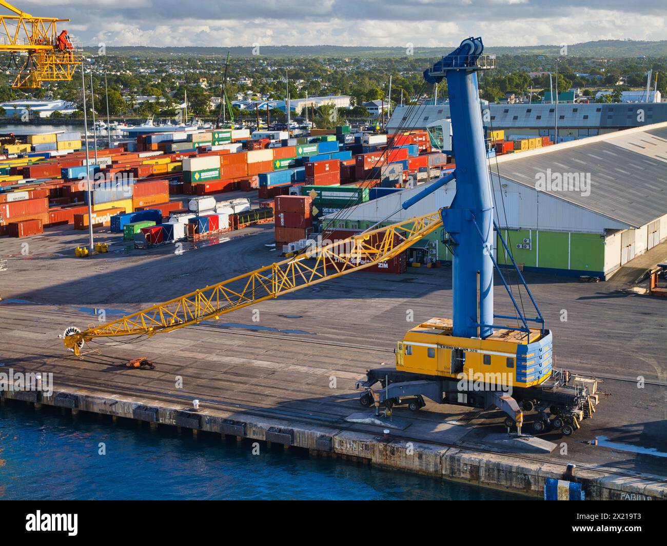 Bridgetown, Barbados - Jan 28 2024: A Liebherr LHM 320 harbour mobile ...
