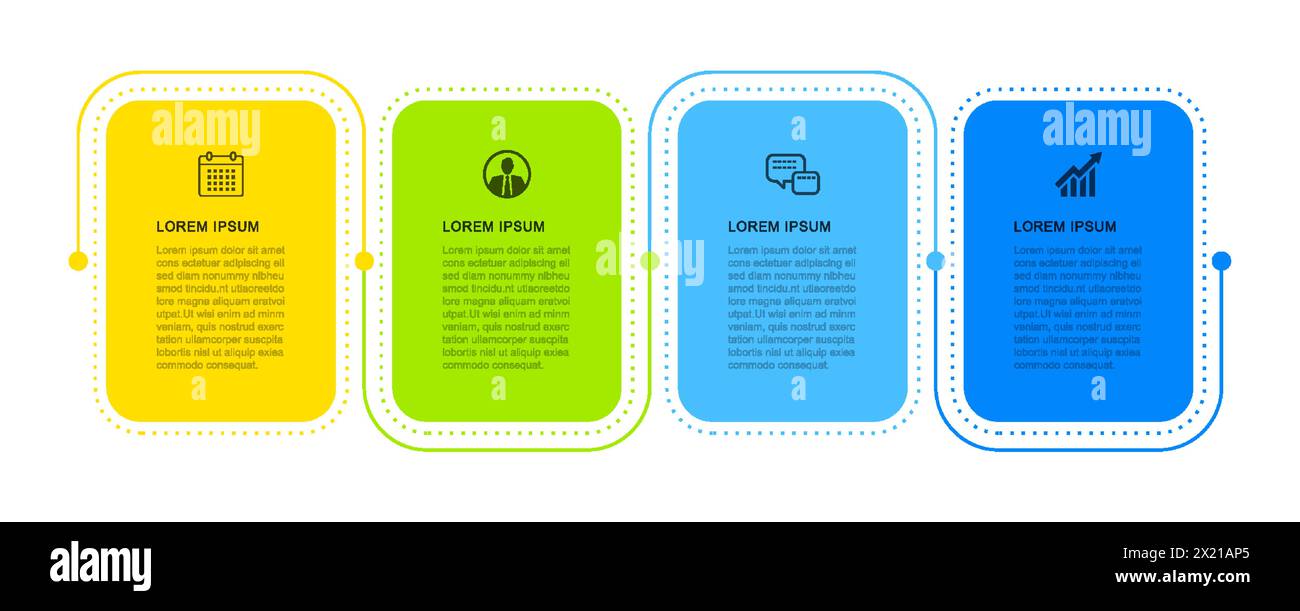 4 data infographics timeline tab paper index template. Illustration ...