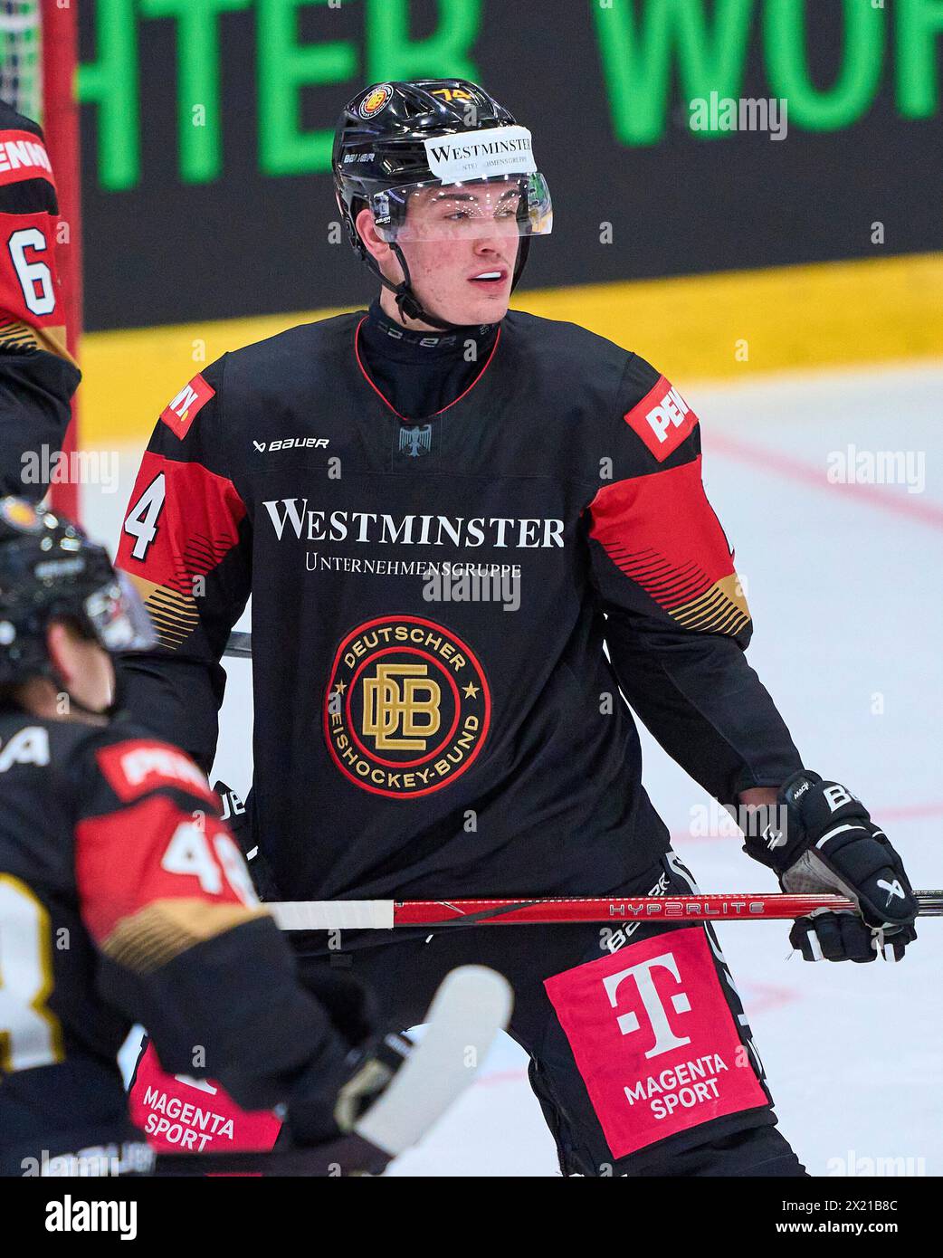 Justin Schuetz Nr.74 of Germany in the match GERMANY - SLOVAKIA 7-3 ...