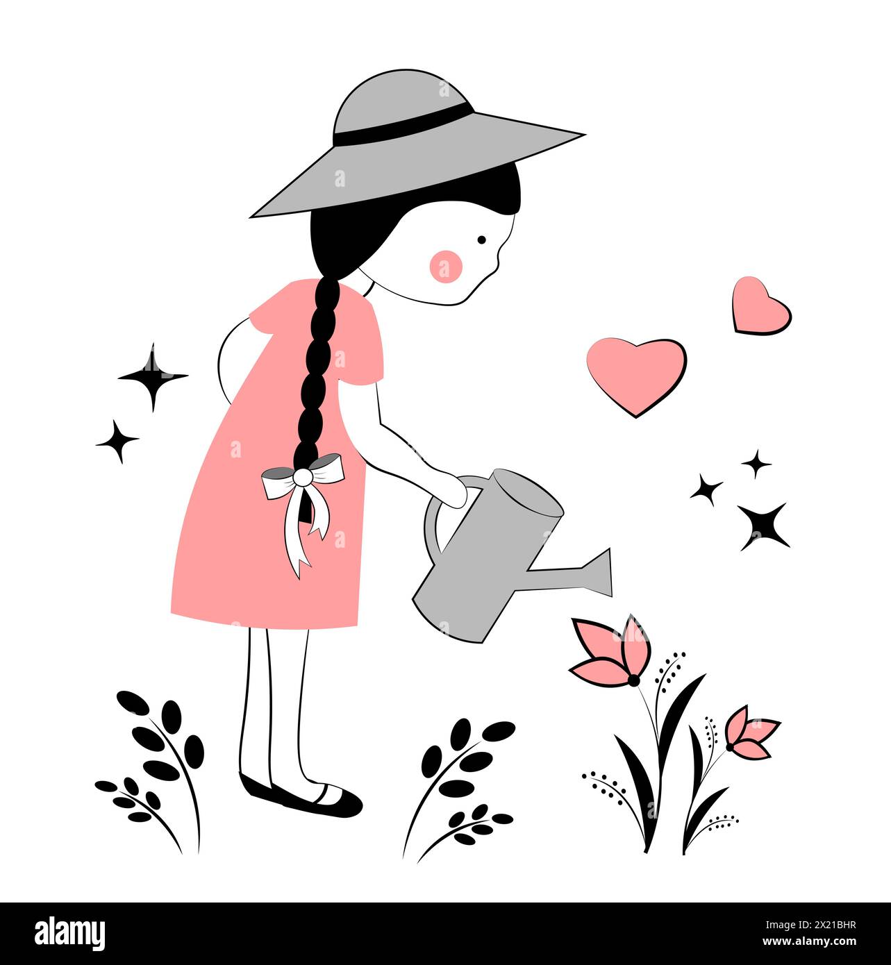 Woman hat flower flowers Cut Out Stock Images & Pictures - Alamy