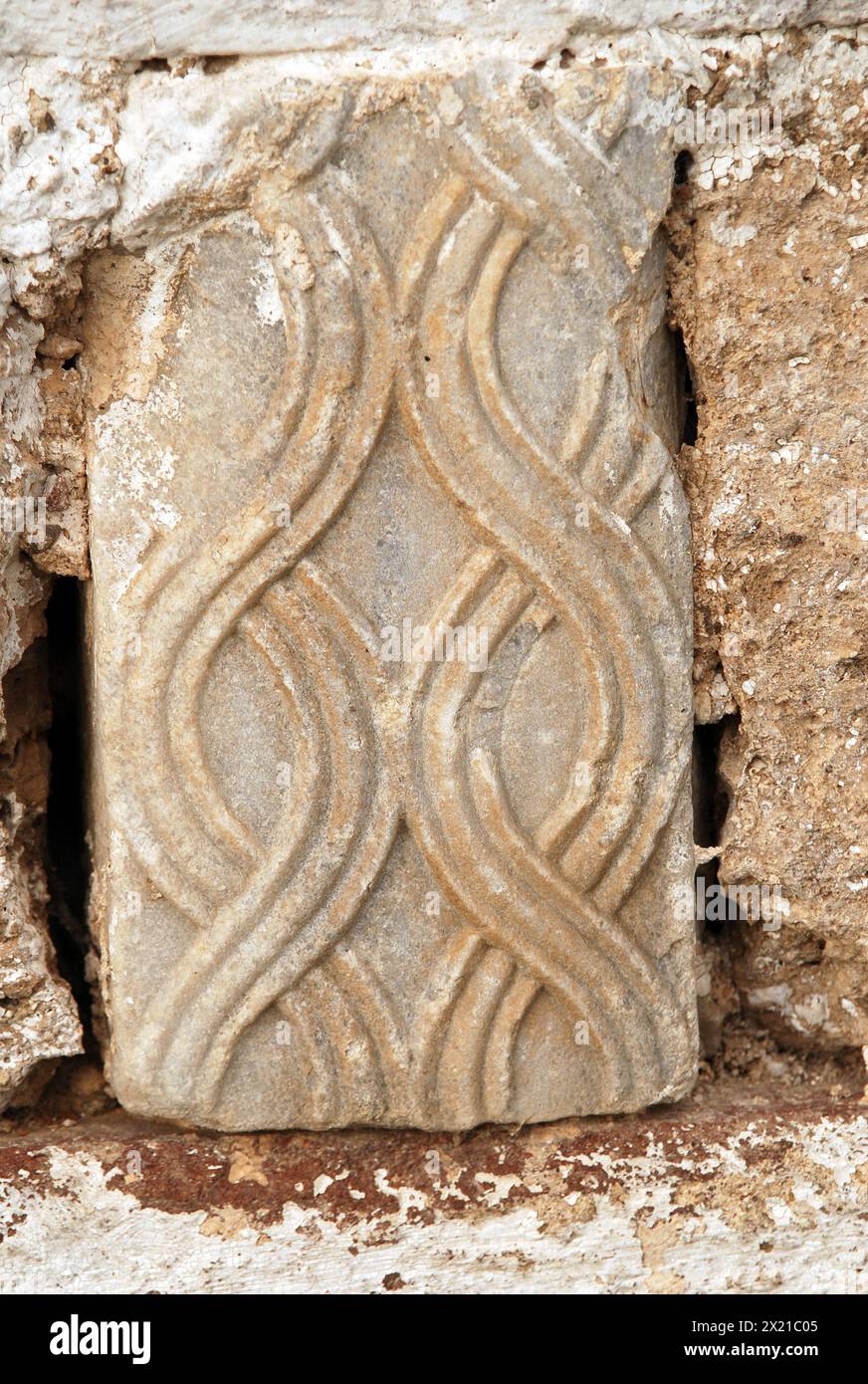 Greece, Thessaly, Larisa, Agia area Elafos village the church and stone ...