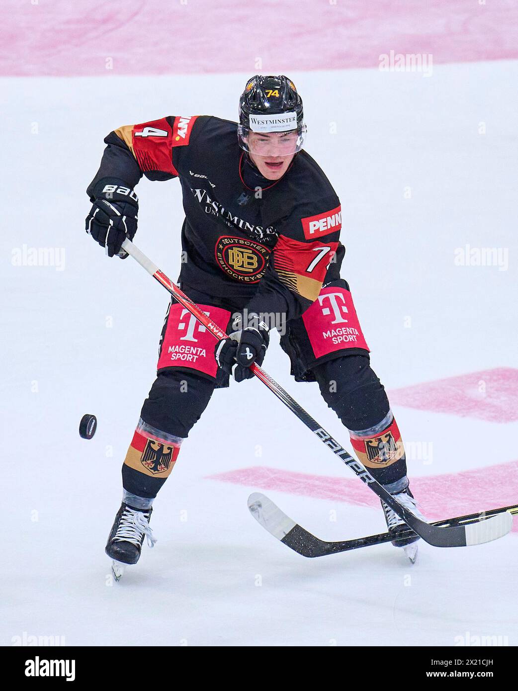 Justin Schuetz Nr.74 of Germany in the match GERMANY - SLOVAKIA 7-3 ...