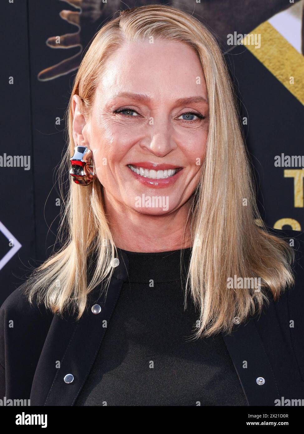HOLLYWOOD, LOS ANGELES, CALIFORNIA, USA - APRIL 18: Uma Thurman arrives at the 15th Annual TCM ...