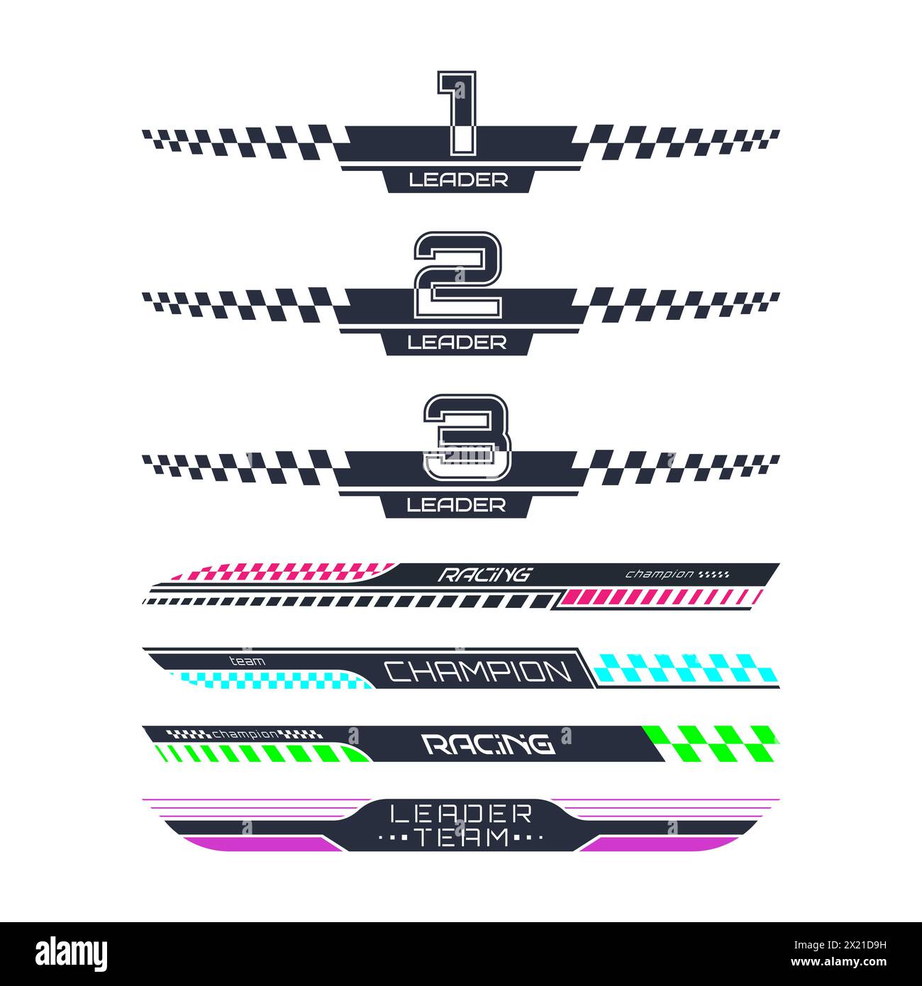 Racing. A sample of the design of the team of racers, fans. A template ...