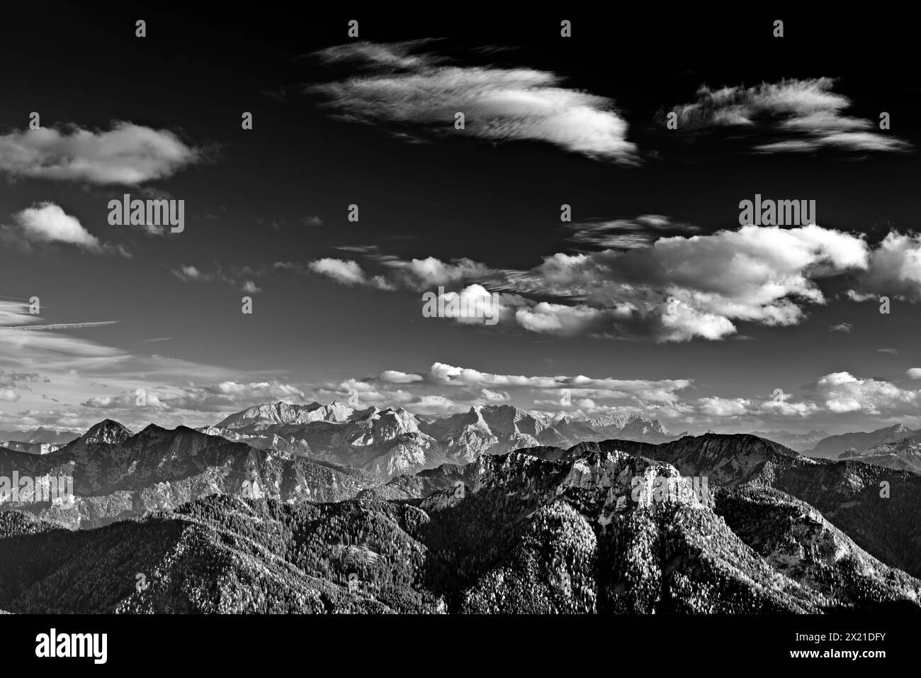 Alps bavaria look out Black and White Stock Photos & Images - Alamy
