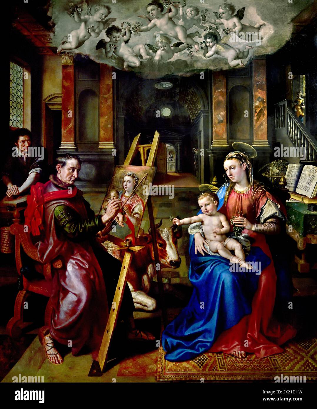 Saint Luke Painting the Virgin 1602 Maerten de Vos 1532-1602, 17th ...