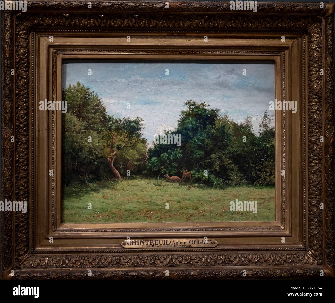 Paris, France - 04 12 2024: Orsay Museum. The Deer Grove, Pontoise ...