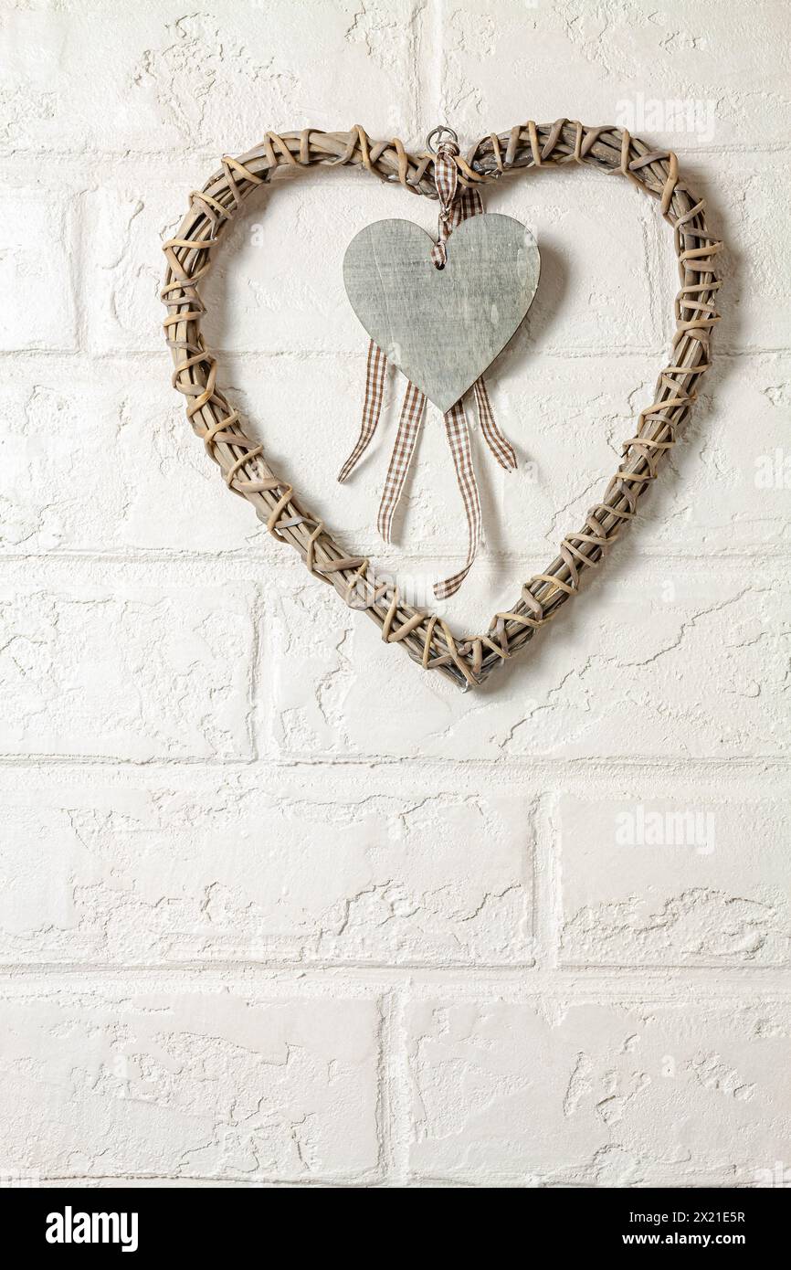 Heart shaped wall decoration hi-res stock photography and images - Alamy