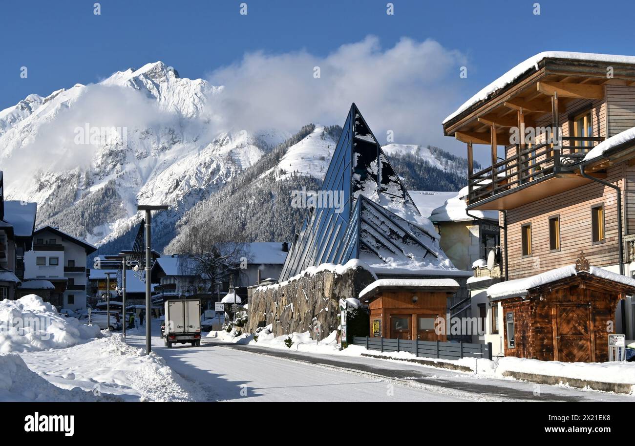 Museum in Pertisau on Lake Achensee, winter in Tyrol, Austria Stock ...