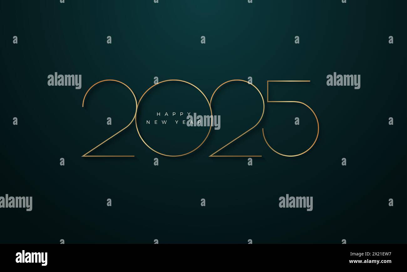 Simple and elegant 2025 new year background. with luxurious and modern ...