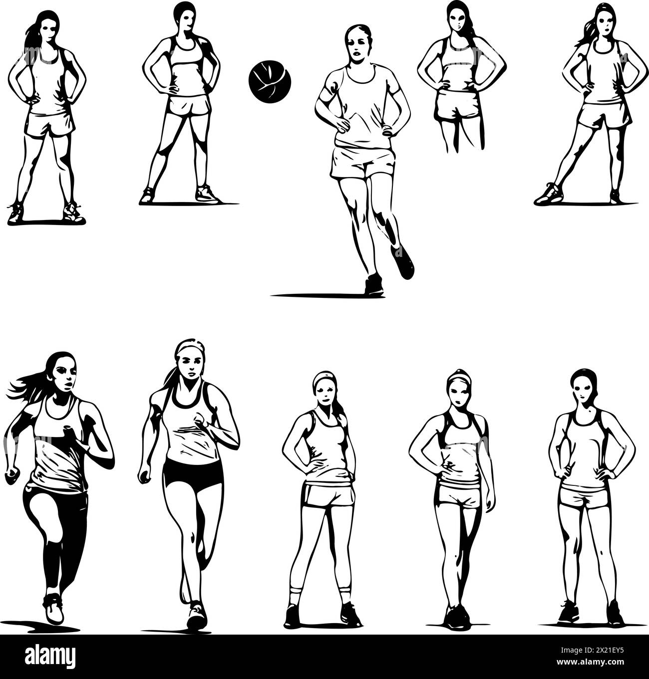 A runner poses Stock Vector Images - Alamy