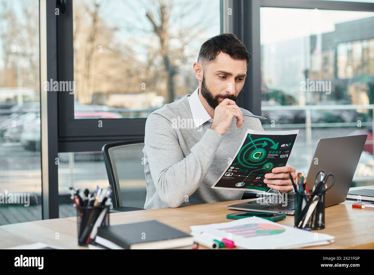 Man deeply focused absorbed in hi-res stock photography and images - Alamy