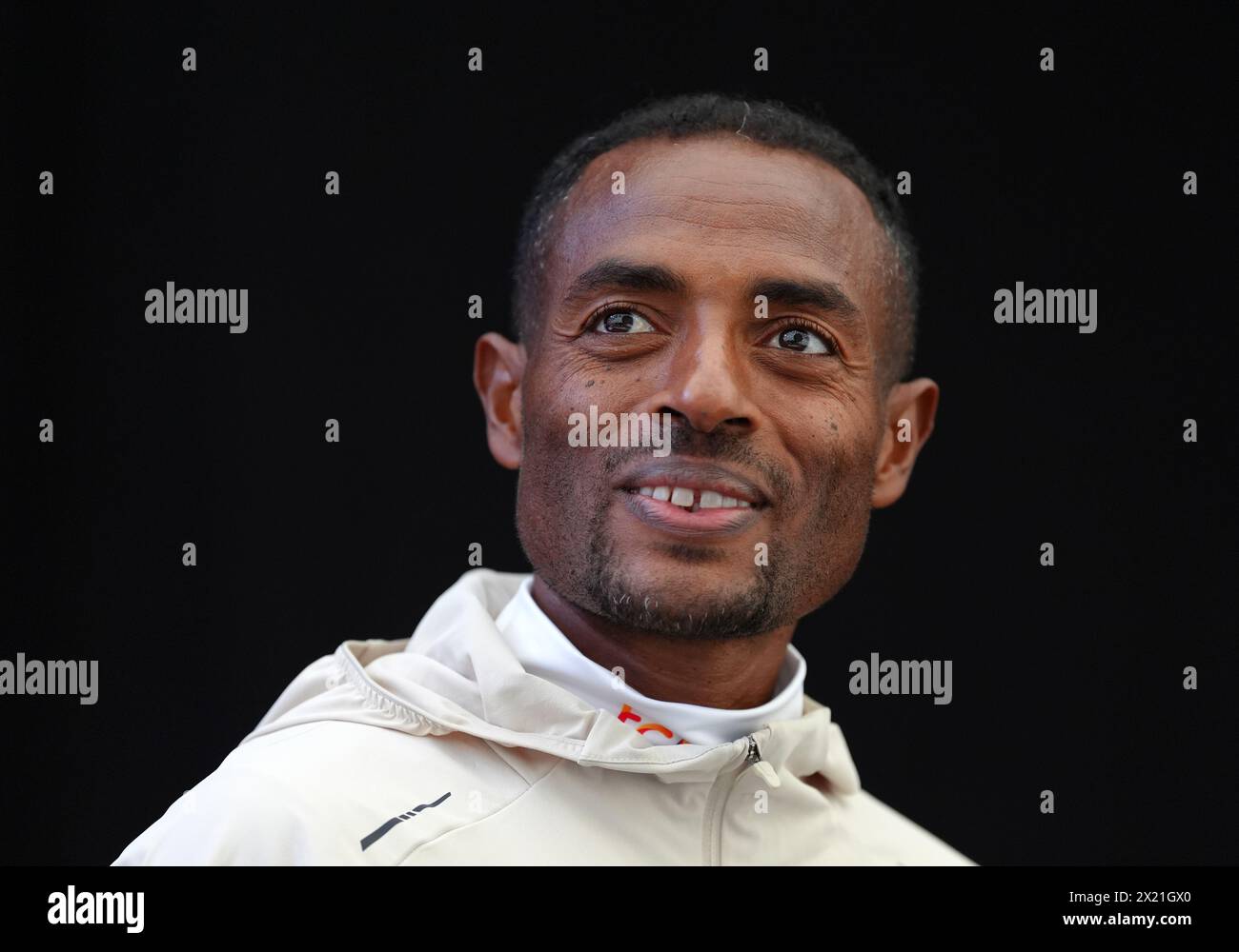 Ethiopia's Kenenisa Bekele during the elite men's press conference held ...