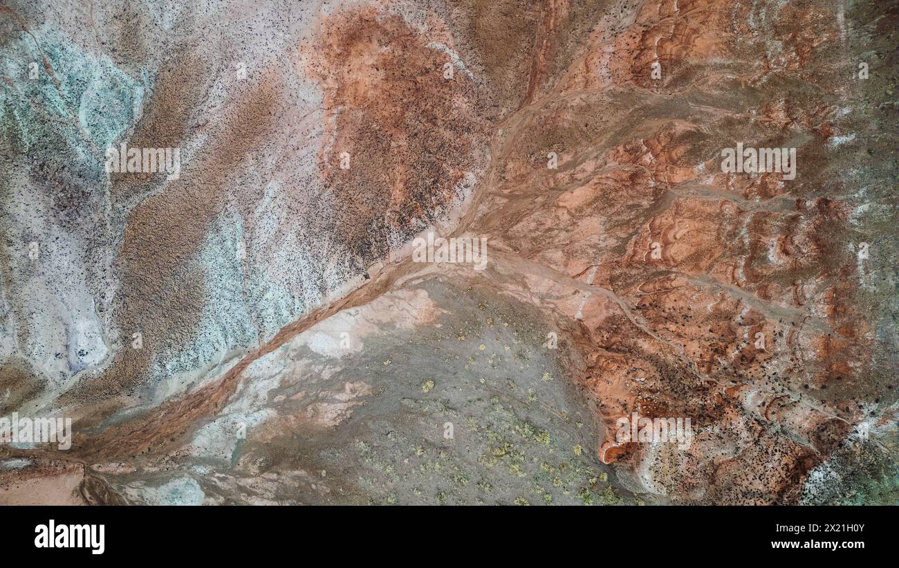 Earth's palette unveiled, Utah's desert from the sky Stock Photo - Alamy