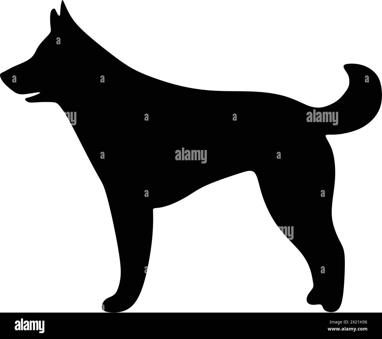 Dog icon, pet face profile vector silhouette glyph pictogram ...