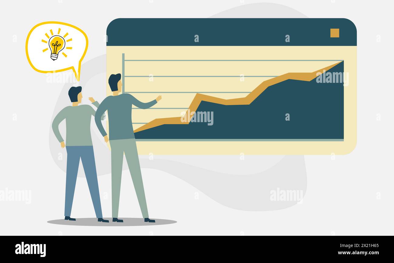 Creative collaboration two people Stock Vector Images - Alamy