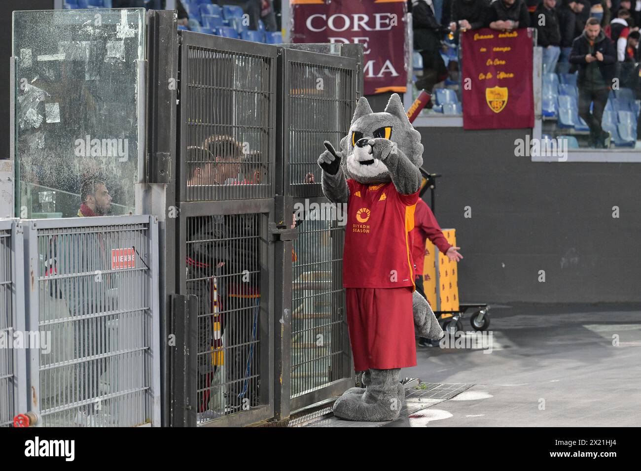 Rome, Italy. 18th Apr, 2024. Stadio Olimpico, Roma, Italy - Romolo the ...